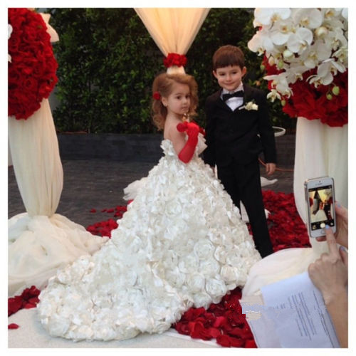 Newly Custom Flower Girl Dresses Spaghetti Party Birthday Prom Gown ...